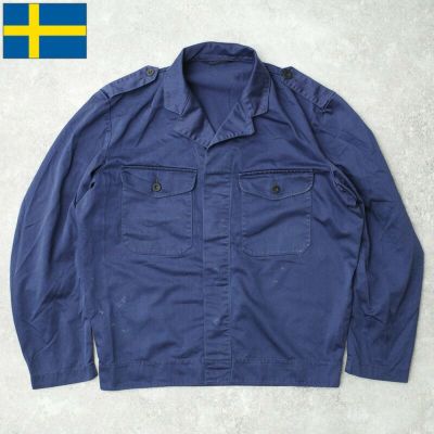イタリア軍 ワークカバーオール モールスキン ネイビー デッドストック